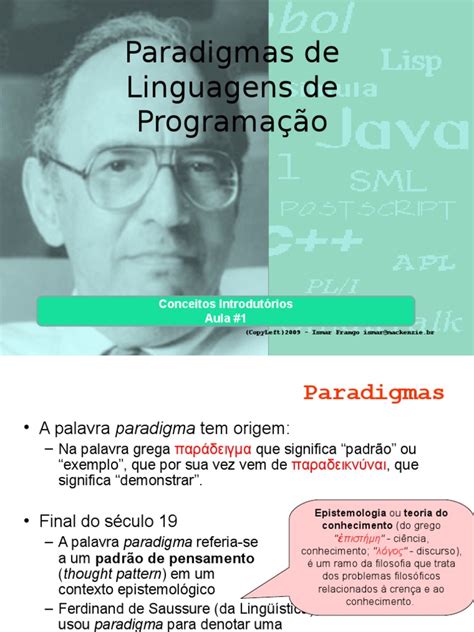Paradigmas De Linguagens De Programação Aula 1 Pdf Paradigmas De