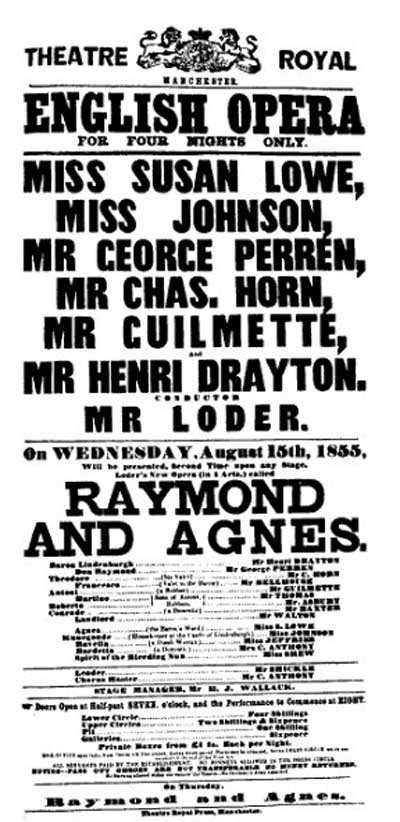 English Romantic Opera Loder Raymond And Agnes Page