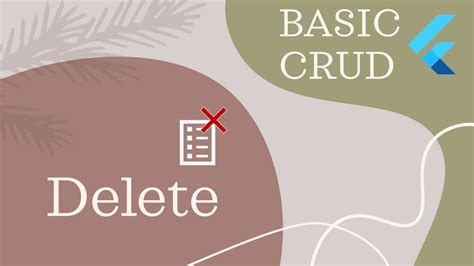 5 Basic Flutter Crud With Data Collection Delete Youtube