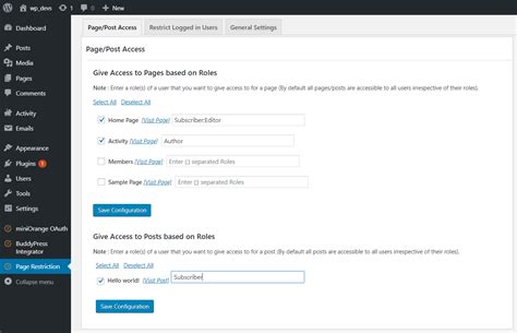 Wordpress Oauth Client For Single Sign On Page Restriction Add On