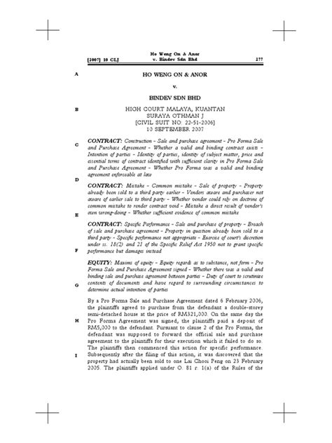 Clj 2007 10 277 Bc01034 Extra Case Maxim Of Equity Pdf