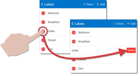 Edit And Remove Labels