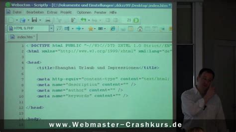 Übung Zum Grundgerüst Einer Html Seite Youtube