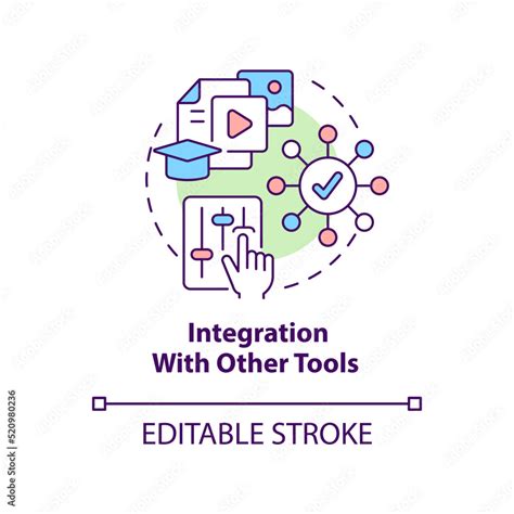 Integration With Other Tools Concept Icon Lcms Feature Abstract Idea Thin Line Illustration