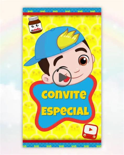 Convite Animado Luccas Neto Convite Personalizado Digital