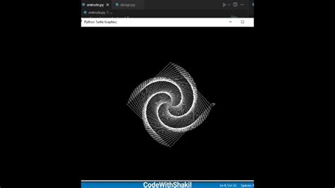 amazing square design using python turtle python pythonturtle shortsfeed shortsviral