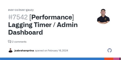 Performance Lagging Timer Admin Dashboard · Issue 7542 · Ever Coever Gauzy · Github