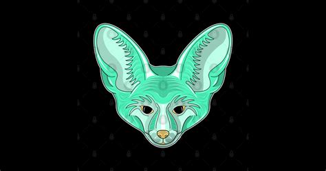 Cute Cyan Bat Eared Fox Face Cartoon Fox Lover Sticker Teepublic
