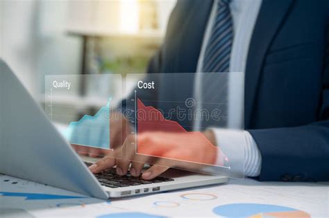 Business Professional Analyzing Cost And Quality Metrics Data