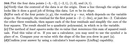 solved 344 plot the four data points 3 2 2 1
