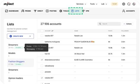 User Lists For Instagram Management — Inflact Updates