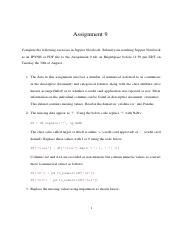 Assignment Pdf Assignment Complete The Following Exercises In Jupyter Notebook Submit
