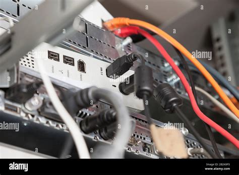Close Up Of Configuration Of Wires Stock Photo Alamy