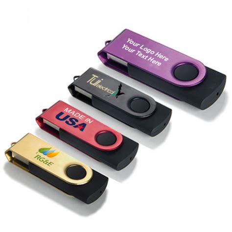 Custom Imprinted Gb Color Accent Folding Usb Flash Drives