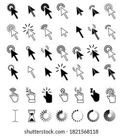 Cursor Set Icon Mouse Click Cursor Stock Vector Royalty Free Shutterstock