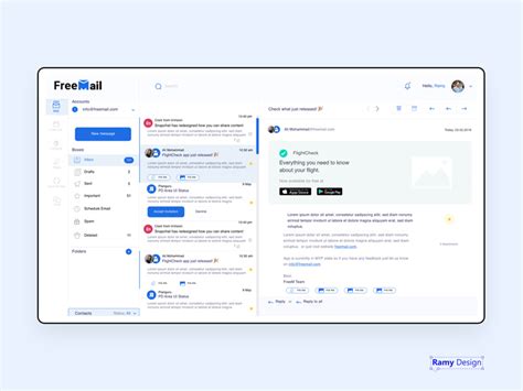 mail web app xd ui freebie supply