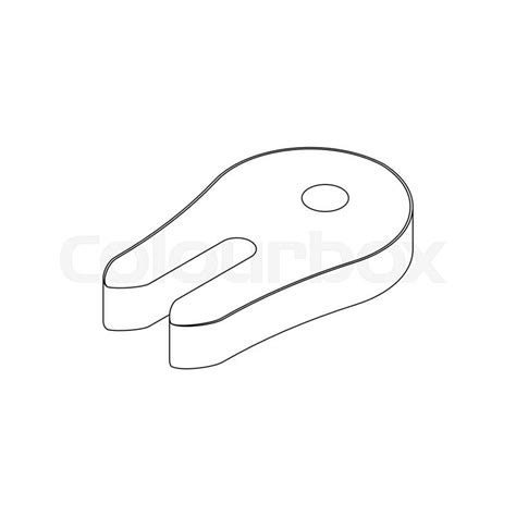 Fish Slice Icon In Isometric 3d Style Isolated On White Back Colourbox