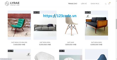 share source code website bán hàng nội thất php mysql full chức năng