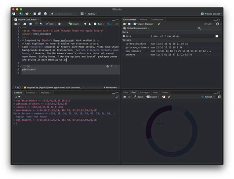 Mojave Dark A Total IDE Dark RStudio Theme For Apple Lovers RStudio IDE Posit Community