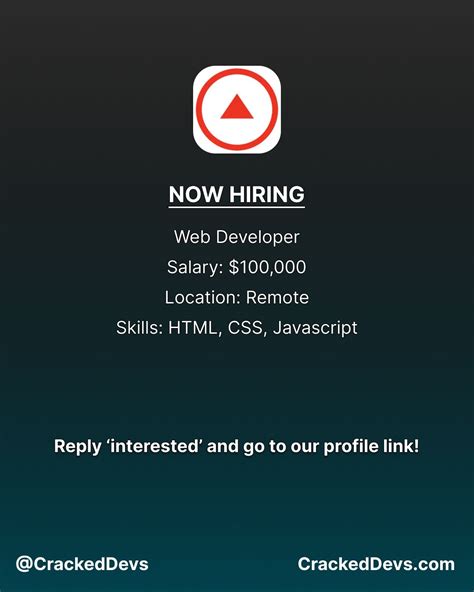 Hiring Web Developer Remote 100k Reply If Interested Crackeddevs