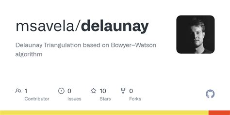 github msavela delaunay delaunay triangulation based on bowyer watson algorithm