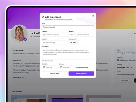 Add Experience Modal — Untitled Ui Youtube Design Ui Design Web Design