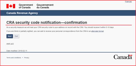 Cra Security Code Notification Email Delivery Networkbuildz