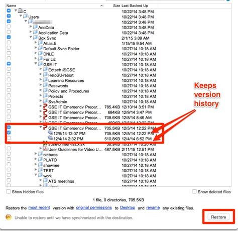 Restore Files Office Of Innovation Technology