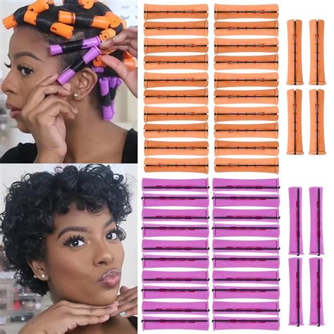 48pcs Perm Rods Set For Natural Hair Cold Wave Perm