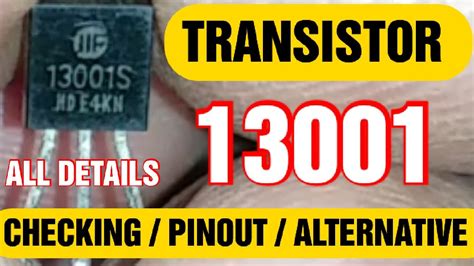 How To Check 13001 Transistor L 13001s Transistor Testing L Transistor