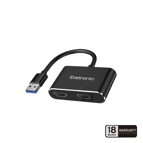 Datronic Usb To Dual Hdmi Adapter Dusb Thunder Match