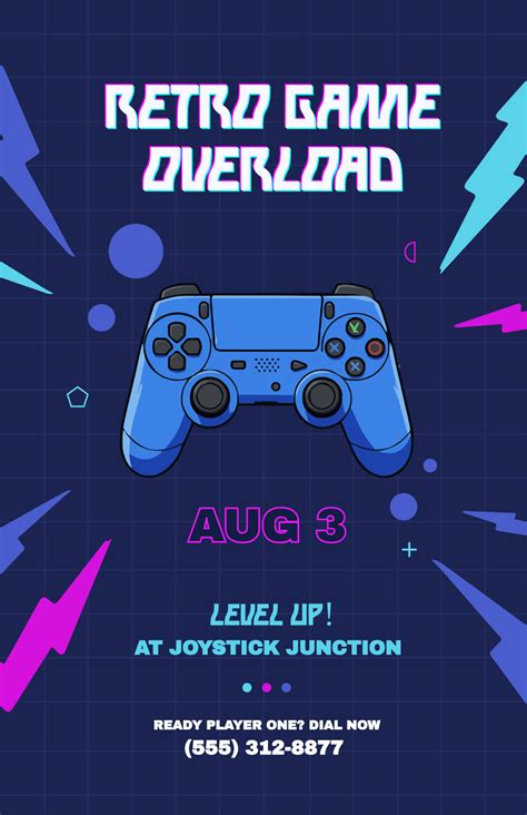 Free Gaming Poster Templates Editable And Printable