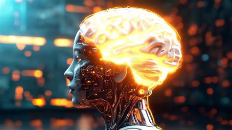 Futuristic Cyber Technology Innovation Artificial Intelligence Concept Ai Robot Analyzes