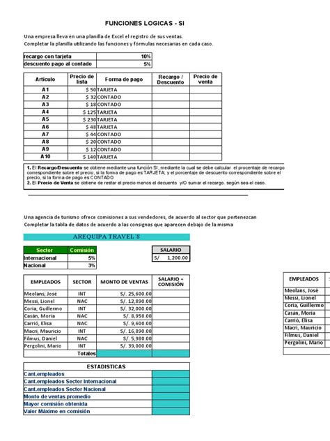 Evaluación Final De Excel Avanzado Pdf Industrias De Servicio