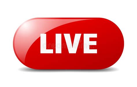 Live Button Live Sign Key Push Button Stock Vector Illustration Of