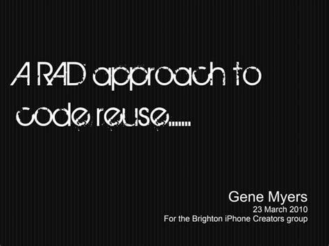 A Rad Approach To Code Reuse For Iphone Development Pdf