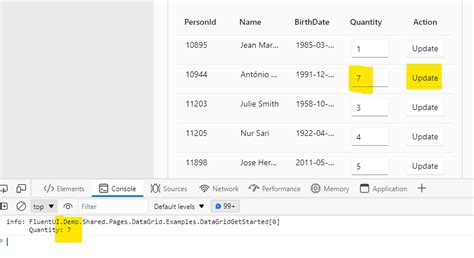 In FluentDatagrid The FluentNumberfield Does Not Update Value In Code Issue Microsoft