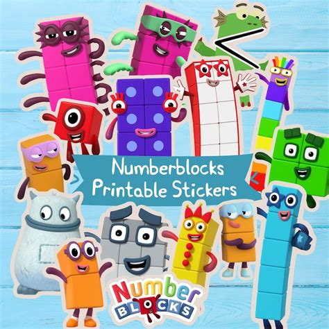 Numberblocks Stickers 1 100 Etsy