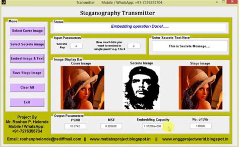 Steganography Data Hiding In Cover Image Full Matlab Project With