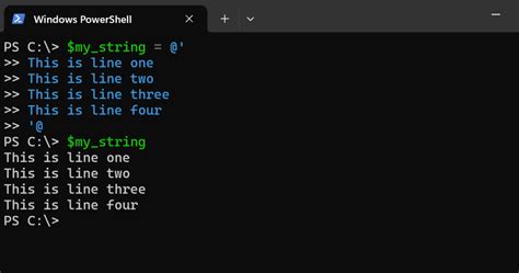 powershell how to get first line of string in a variable collecting