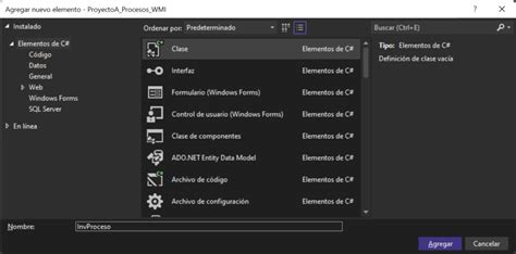 Obtener datos de los procesos en ejecución con C Sharp y WMI Proyecto A