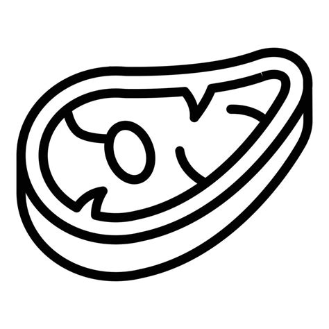 Steak Meat Icon Outline Vector Pork Lamb 15012282 Vector Art At Vecteezy