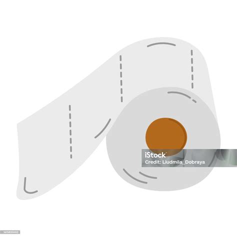 벡터 화장지 만화 그림은 흰색 배경에 분리되어 있다 위생 아이콘입니다 욕실 액세서리 화장실 가정 생활에 대한 스톡 벡터 아트 및 기타 이미지 Istock