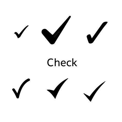 A White Background With A Check Symbol On It Premium Vector