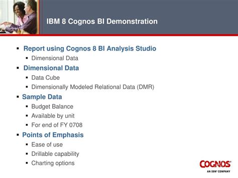 Ppt An Overview Of Ibm Cognos 8 Bi Powerpoint Presentation Free Download Id258606