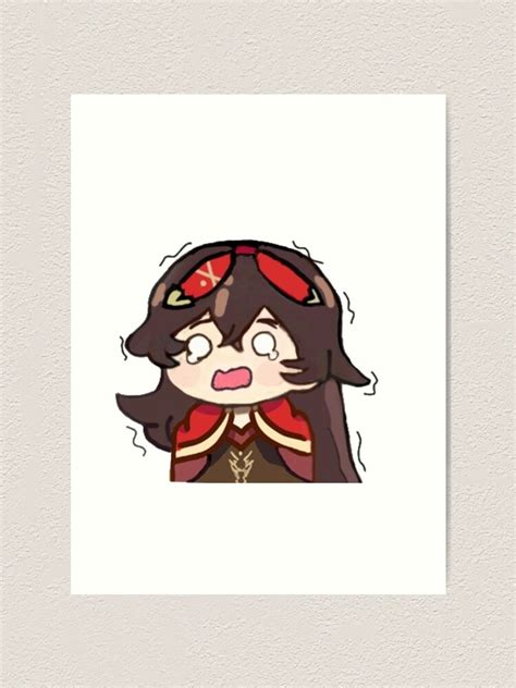 Amber Genshin Impact Chibi Art Print For Sale By Milkqtea Redbubble