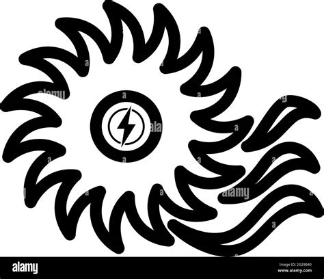 Water Turbine Icon Bold Outline Design With Editable Stroke Width Vector Illustration Stock