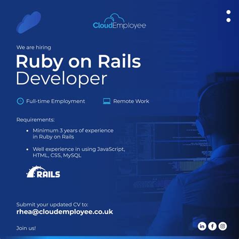 Rhea A On Linkedin Were Still Looking For A Skilled 🇵🇭 Ruby On Rails Developer To Join Our