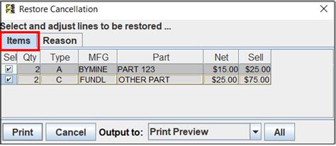 reverting order cancellations ingen software