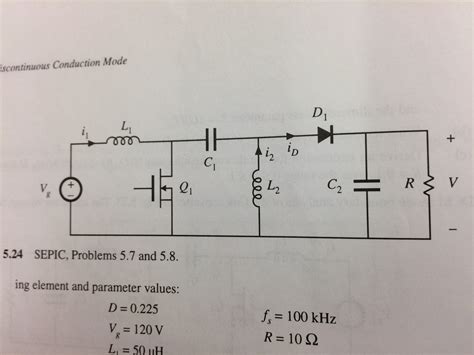 Solved Dcm Mode Boundary Analysis Of The Sepic Of Fig 5 24